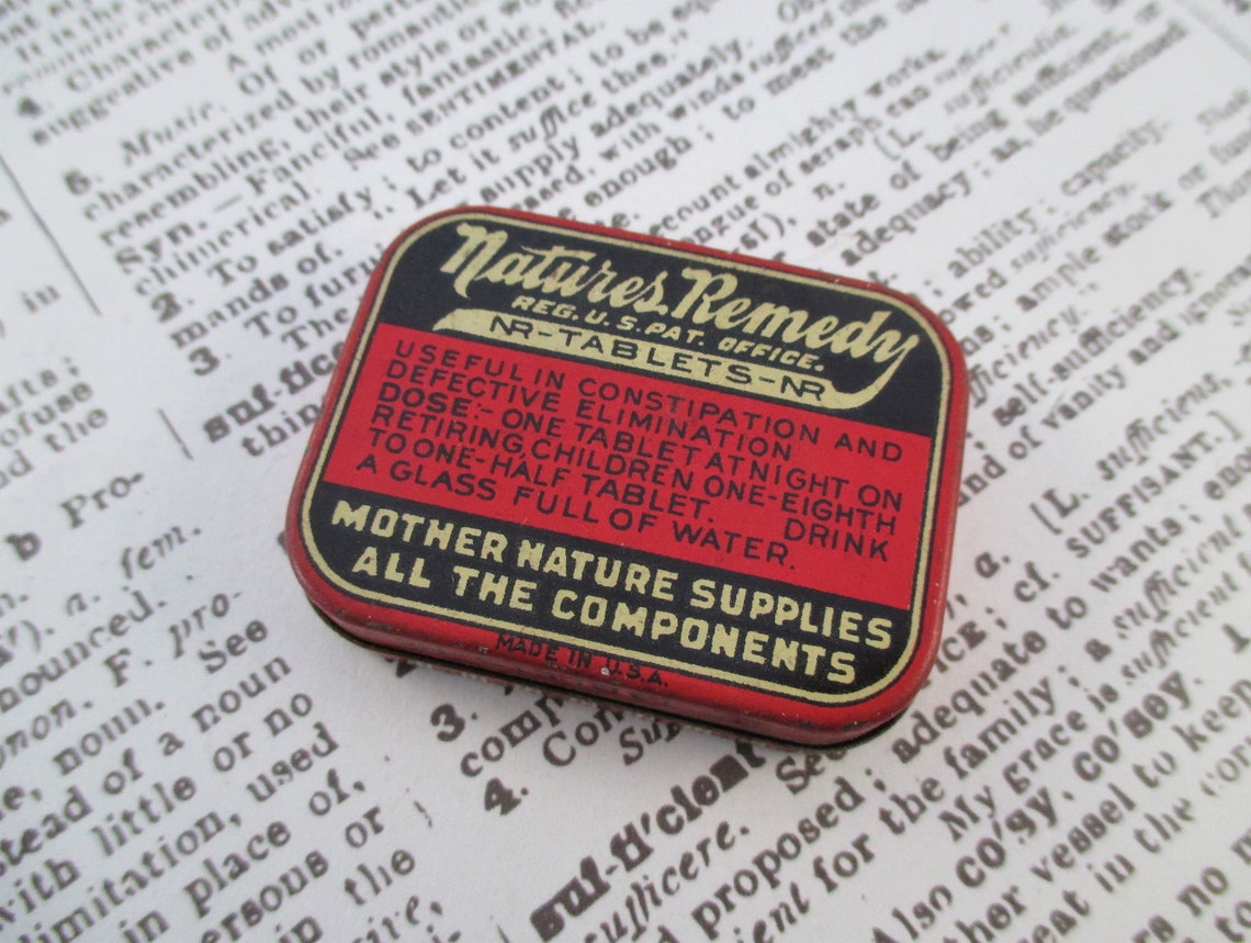 Vintage Natures Remedy Laxative Tin - Etsy