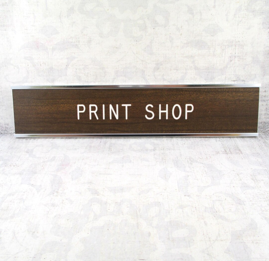 Vintage Office Sign Print Shop - Etsy