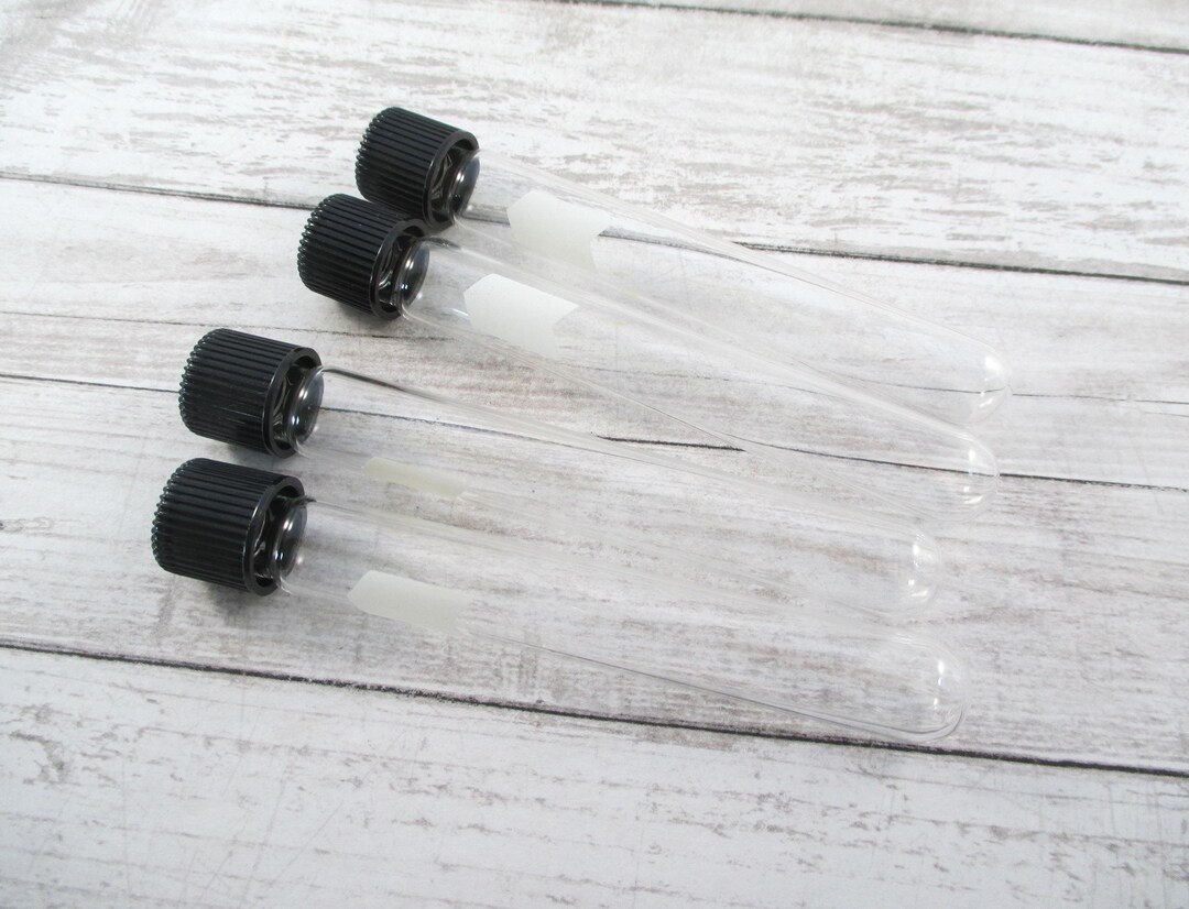 Four Vintage Test Tubes With Screw Top Lids - Etsy