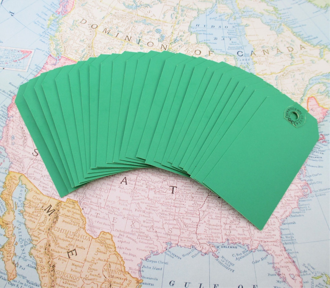 25 Vintage Dennison Green Hang Tag Labels - Etsy