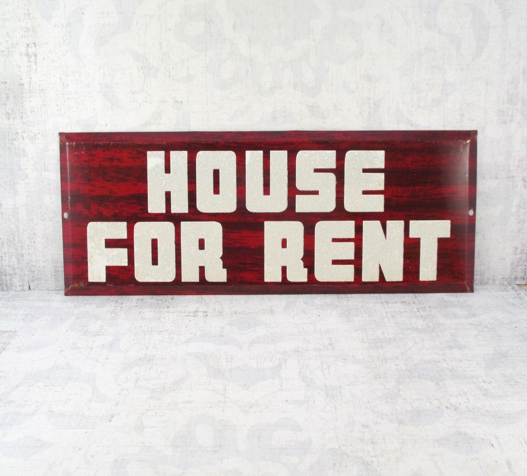 Vintage Metal House for Rent Sign Reflective Letters - Etsy