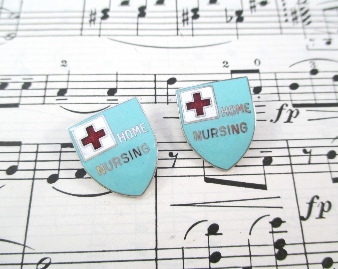 Pair of Vintage Home Nursing / Red Cross Pins - Etsy