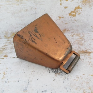 Vintage Copper Toned Metal Cow Bell - Etsy