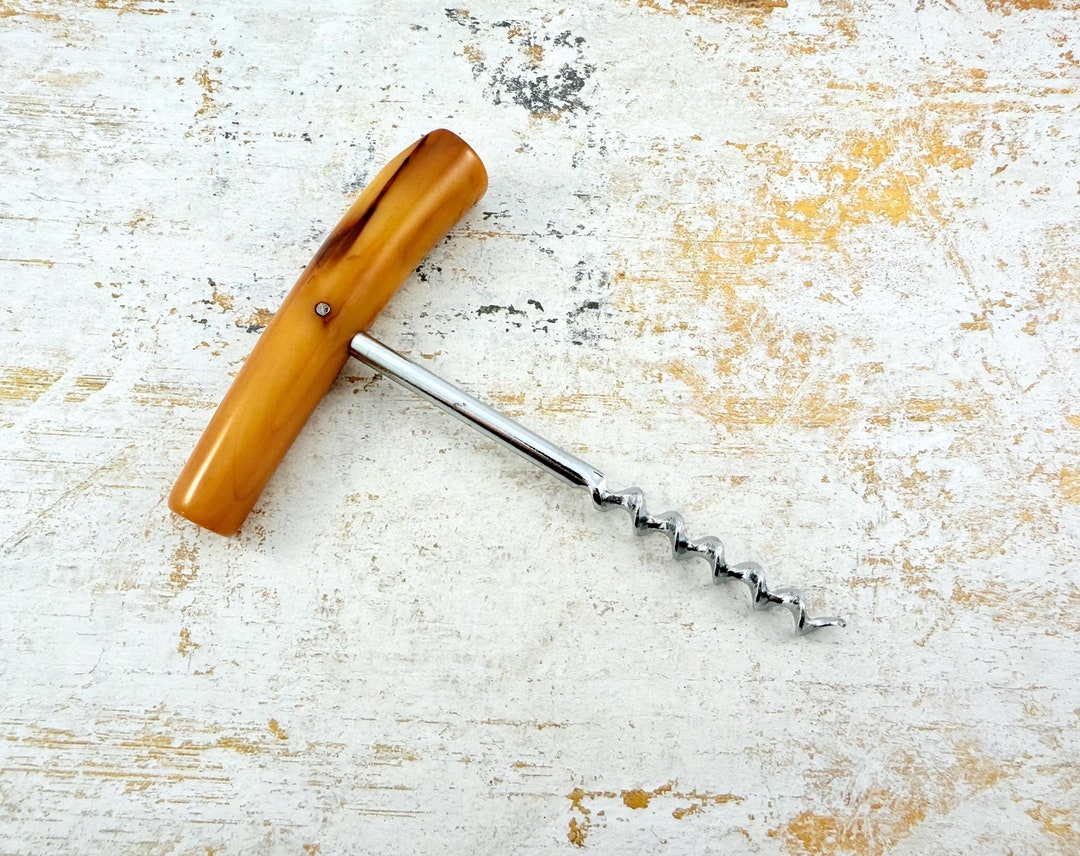 Vintage Bakelite and Metal Corkscrew - Etsy