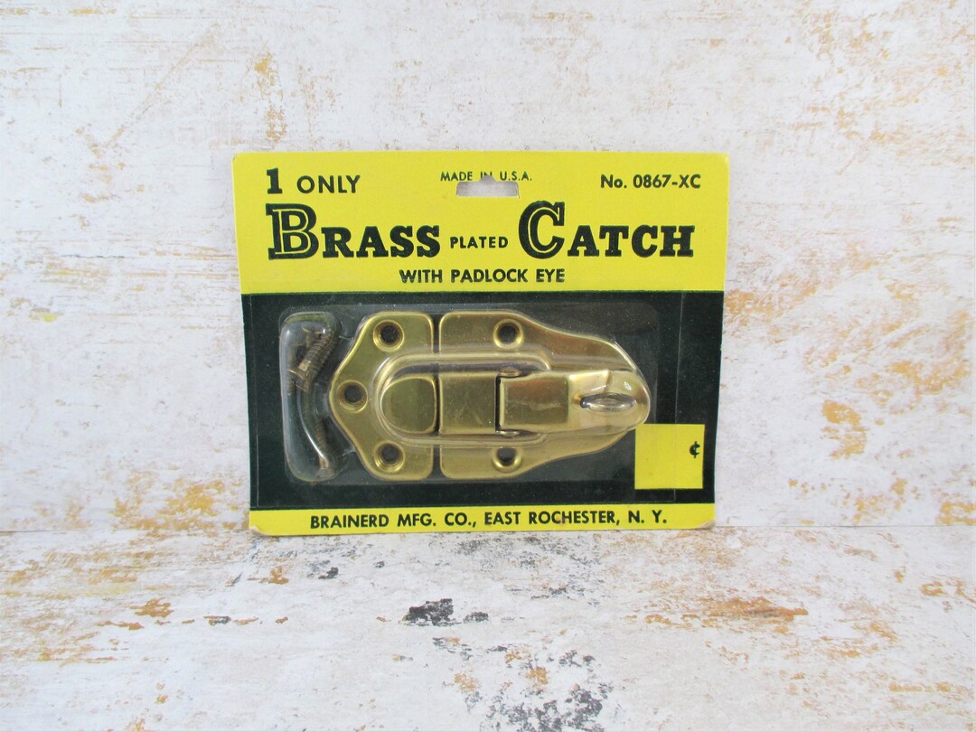 Vintage Brainerd Brass Plated Catch / Latch - Etsy