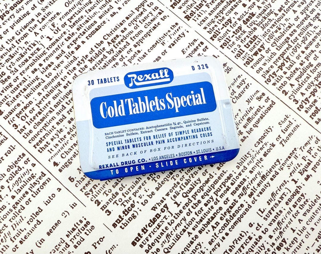 Vintage Rexall Cold Tablets Special Tin - Etsy