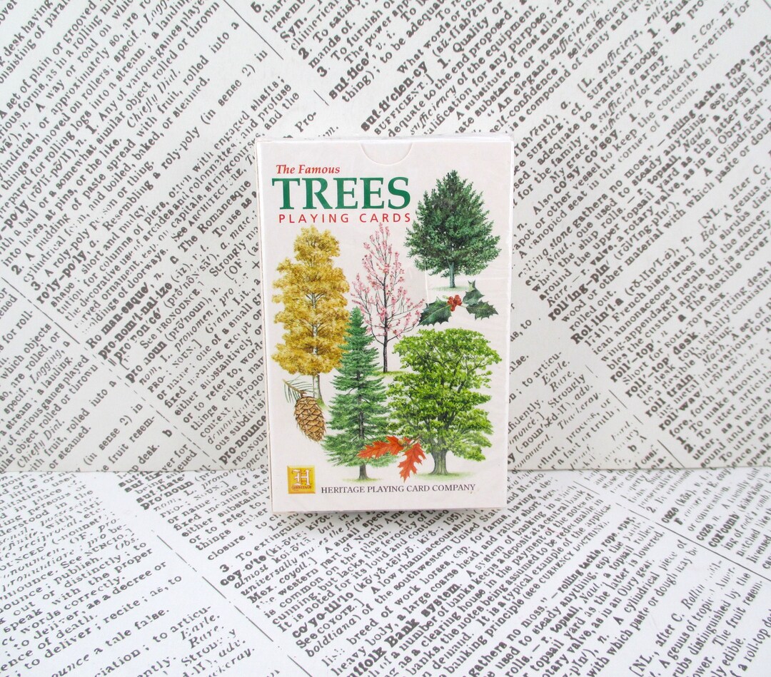 Vintage Deck of the Famous Trees Playing Cards / Heritage - Etsy