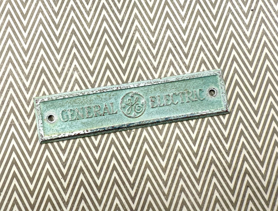 Vintage General Electric Industrial Sign /plaque - Etsy