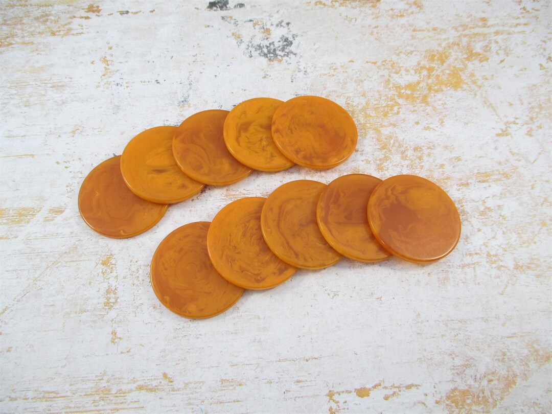 10 Vintage Marbled Butterscotch Bakelite Poker Chips - Etsy