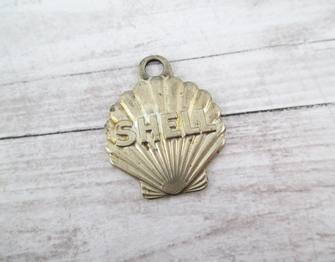 Vintage Numbered Shell Gas / Oil Key Chain Tag Fob Finder Mail to Shell ...