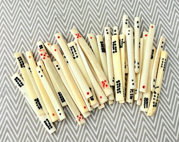 35 Vintage Bone Mahjong Counters - Etsy