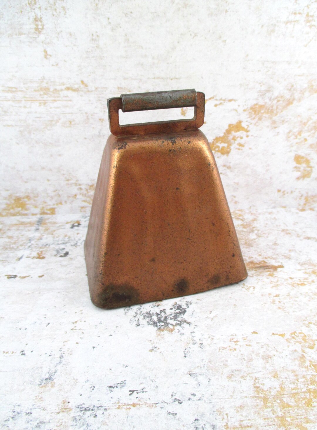 Vintage Copper Toned Metal Cow Bell - Etsy