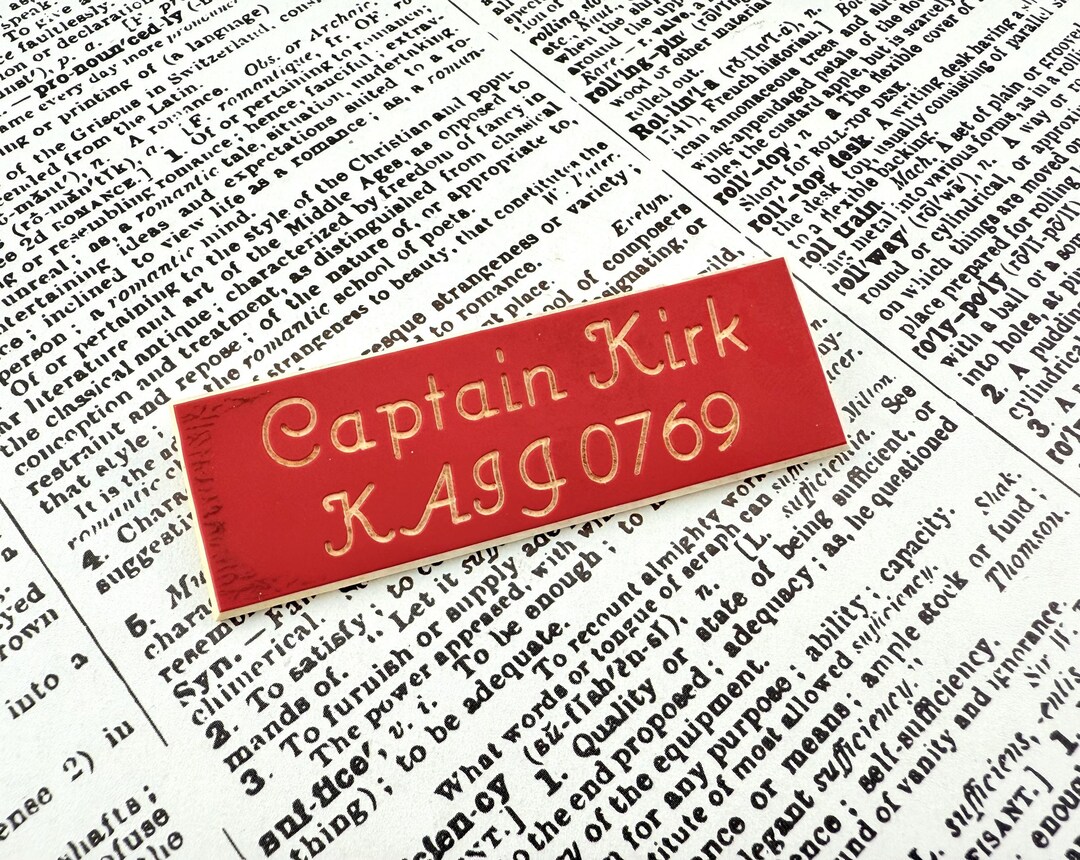 Vintage Captain Kirk Name Badge - Etsy