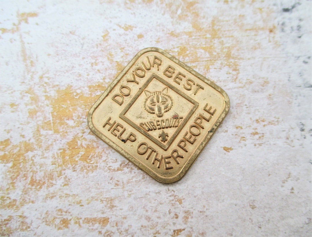 Vintage Brass Cub Scout Token Do Your Best / Help Other People - Etsy