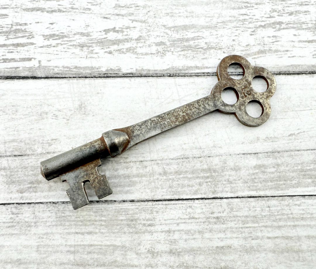 Vintage Barrow Lock Co. Numbered "12" Skeleton Key - Etsy