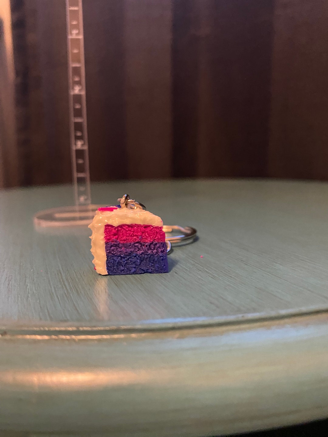 Bisexual Flag Cake Keychain - Etsy