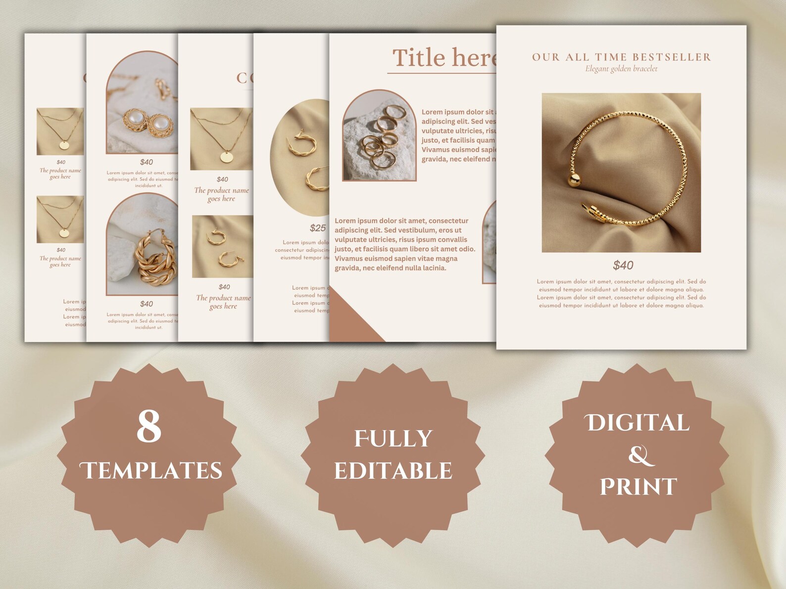 Jewelry Line Sheet Bundle, Line Sheet Templates for Jewelry Business ...