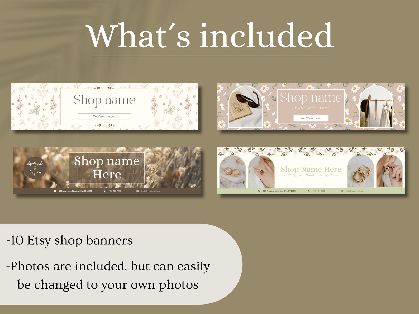 Floral Etsy Banners, Etsy Shop Kit, Branding Kit, Etsy Shop Banner ...
