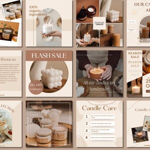 Candle Business Instagram Post Templates Canva, Candlemaker Instagram ...