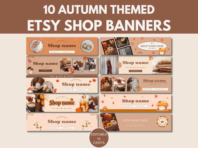 Etsy Shop Banner Autumn Etsy Shop Kit, Etsy Store Bundle, Banner ...