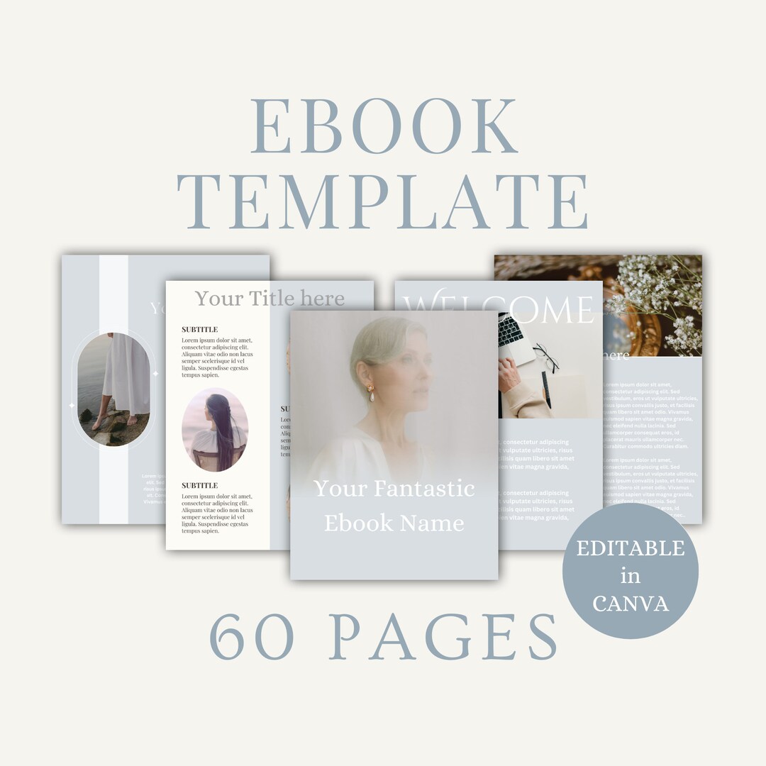 Blue Ebook Template Canva Magazine Template, Course Creator, Lead ...