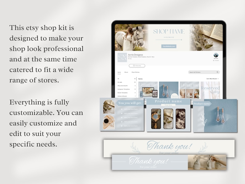 Etsy Shop Kit Etsy Shop Banner Templates for Etsy Seller Branding Kit ...