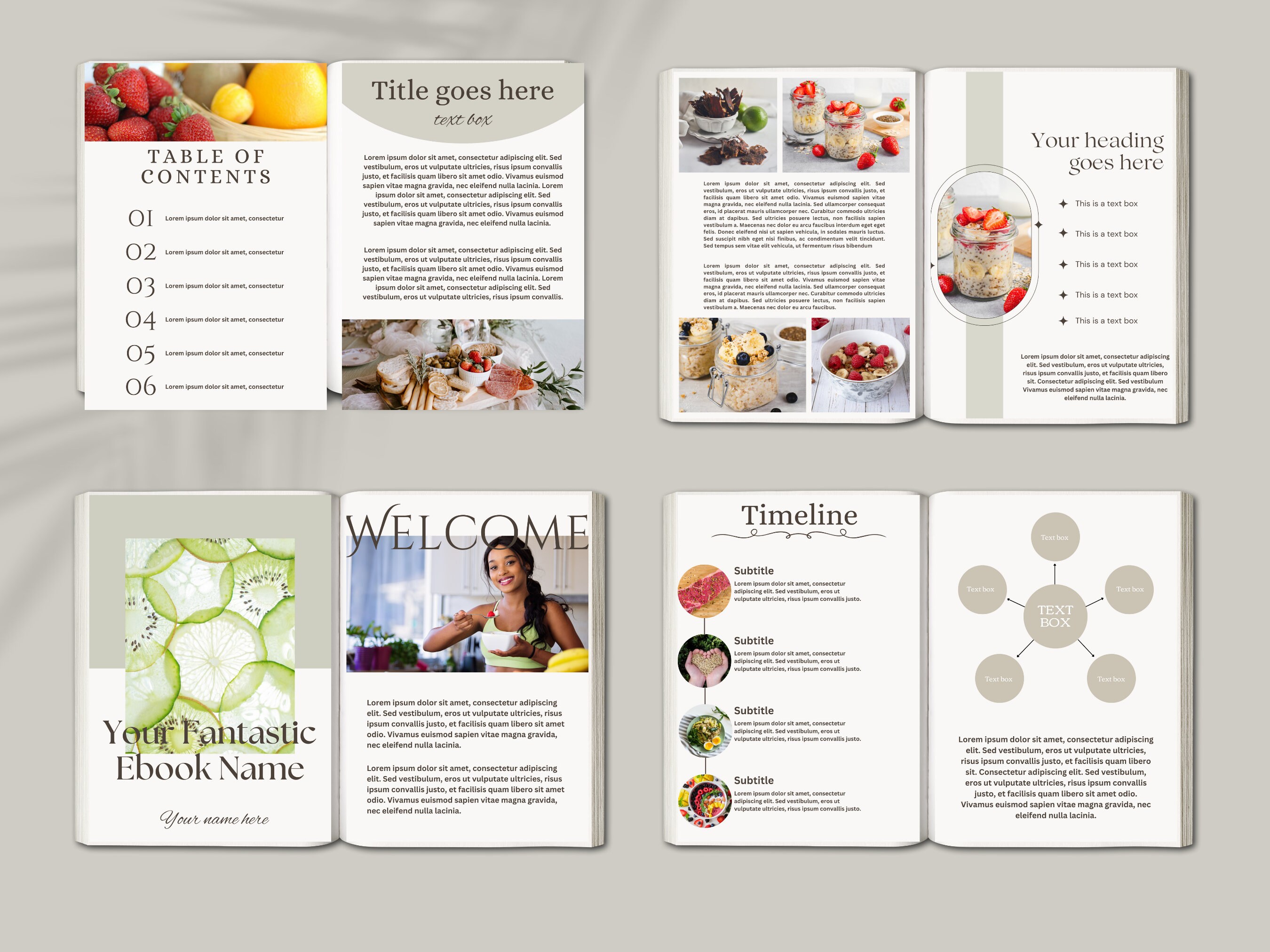 Nutrition Ebook Template Canva, Nutrition Coach, Health Coach Workbook ...