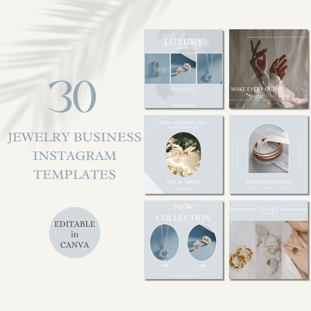 Jewelry Instagram Post Templates Canva, Jewelry Templates, Jewelry ...