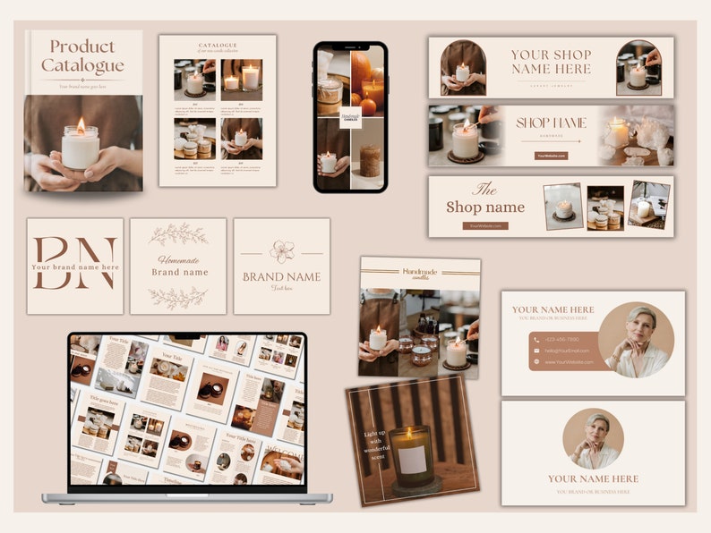 Candle Business Templates Bundle Social Media Marketing for Candle ...
