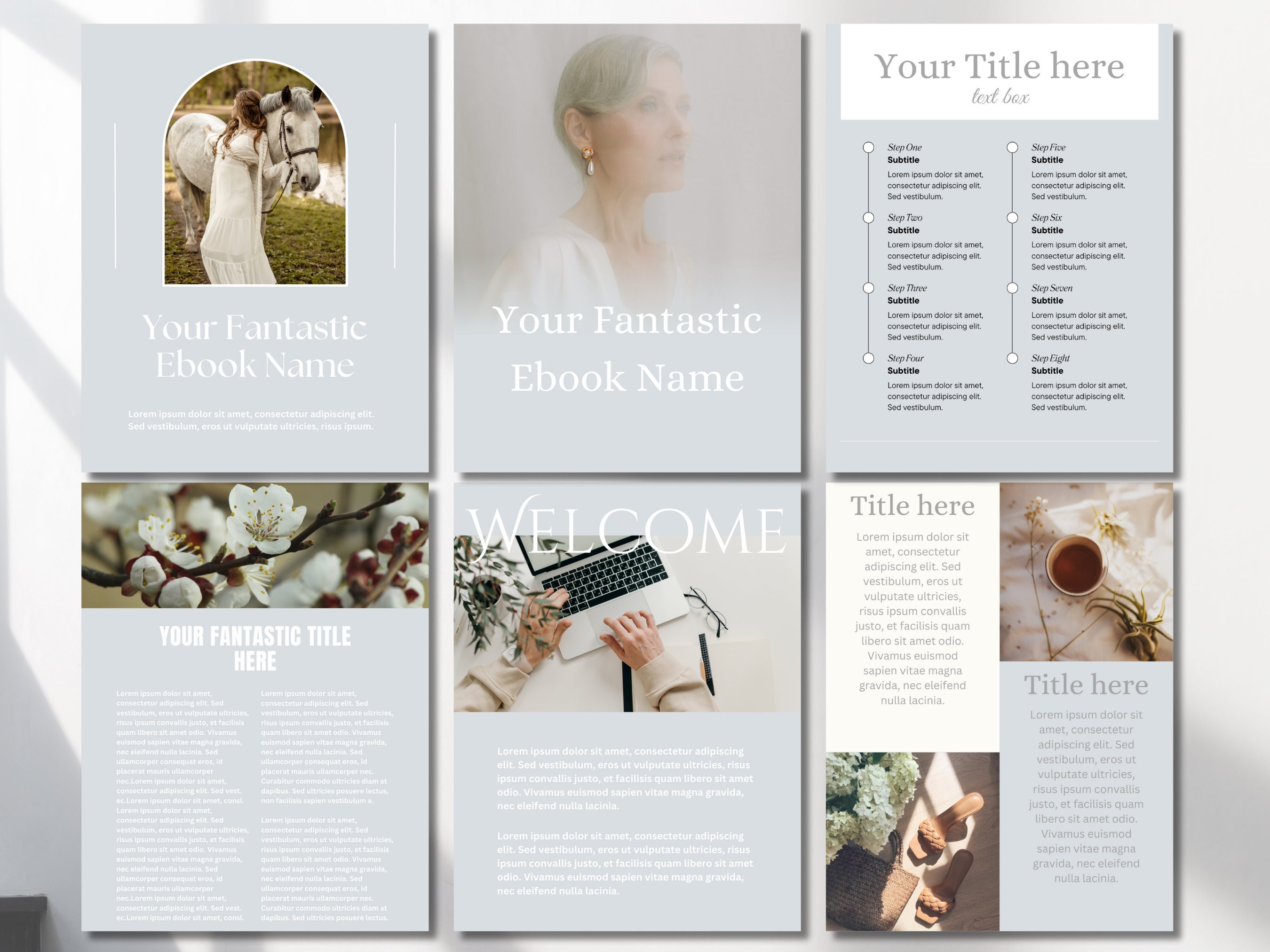 Blue Ebook Template Canva Magazine Template, Course Creator, Lead ...