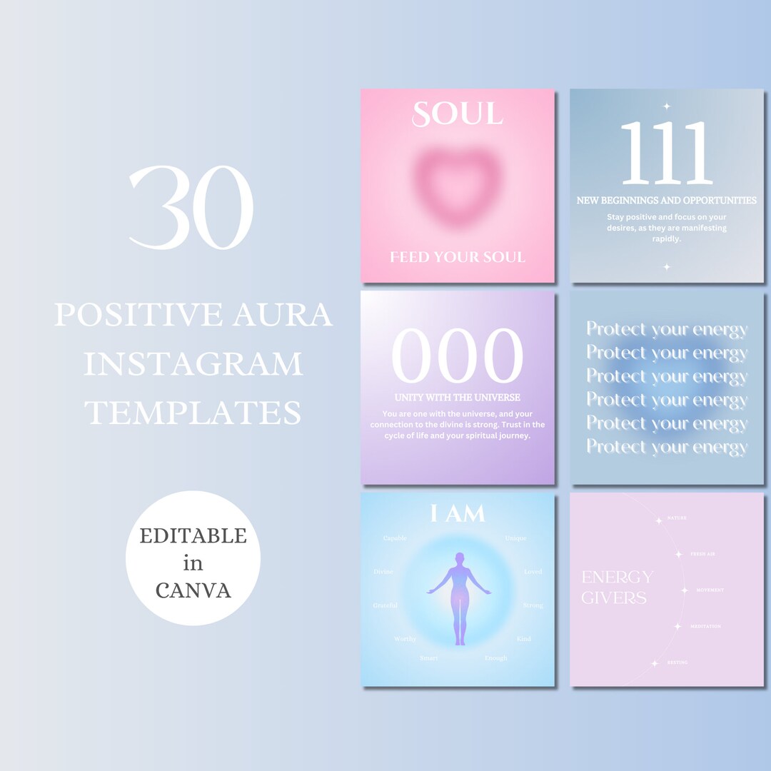 Positive Aura Instagram Templates, Angel Number Templates, Spiritual ...