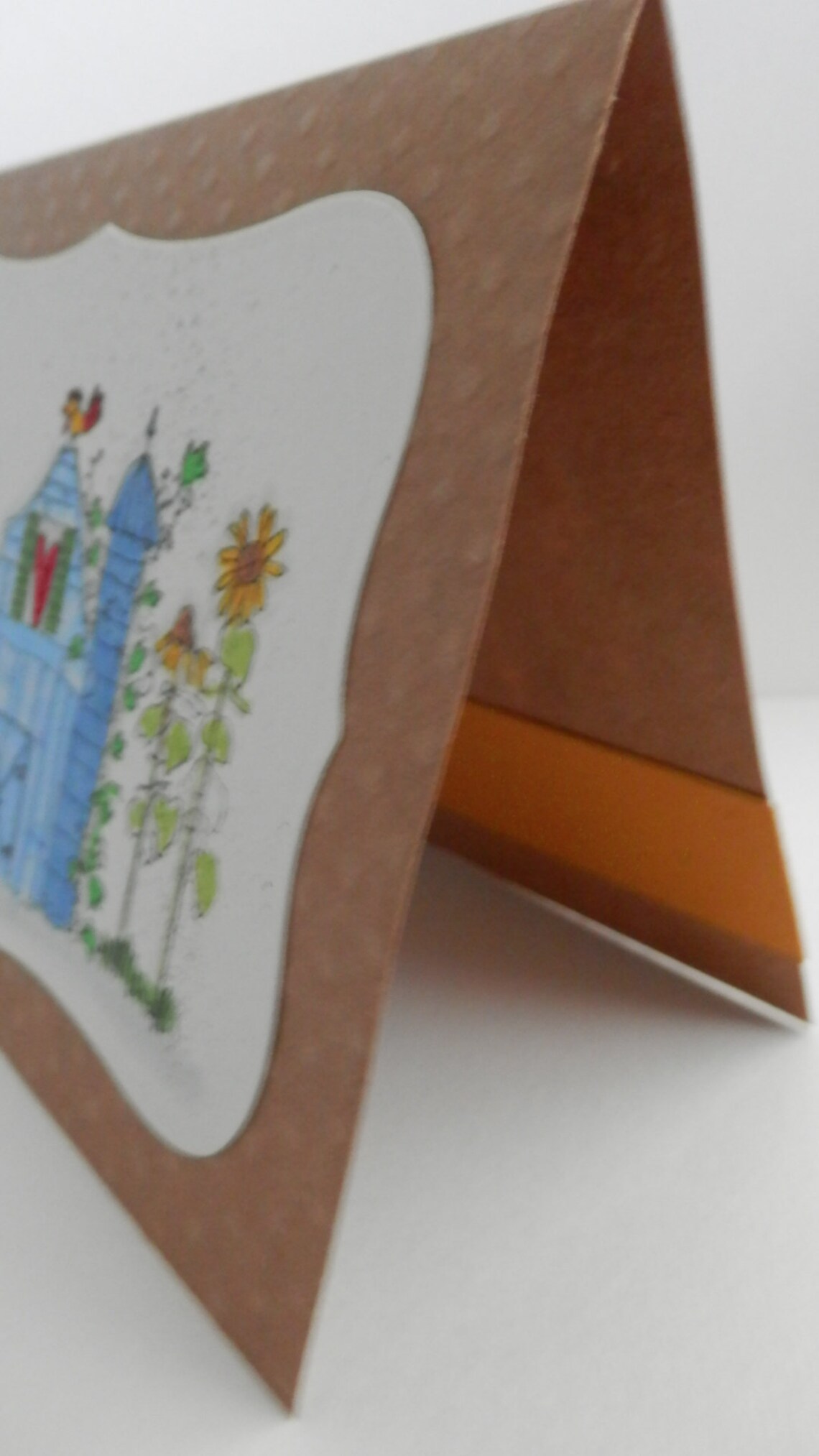 Rustic Barn Greeting Card Handmade Note Card Blank Inside Watercolored ...