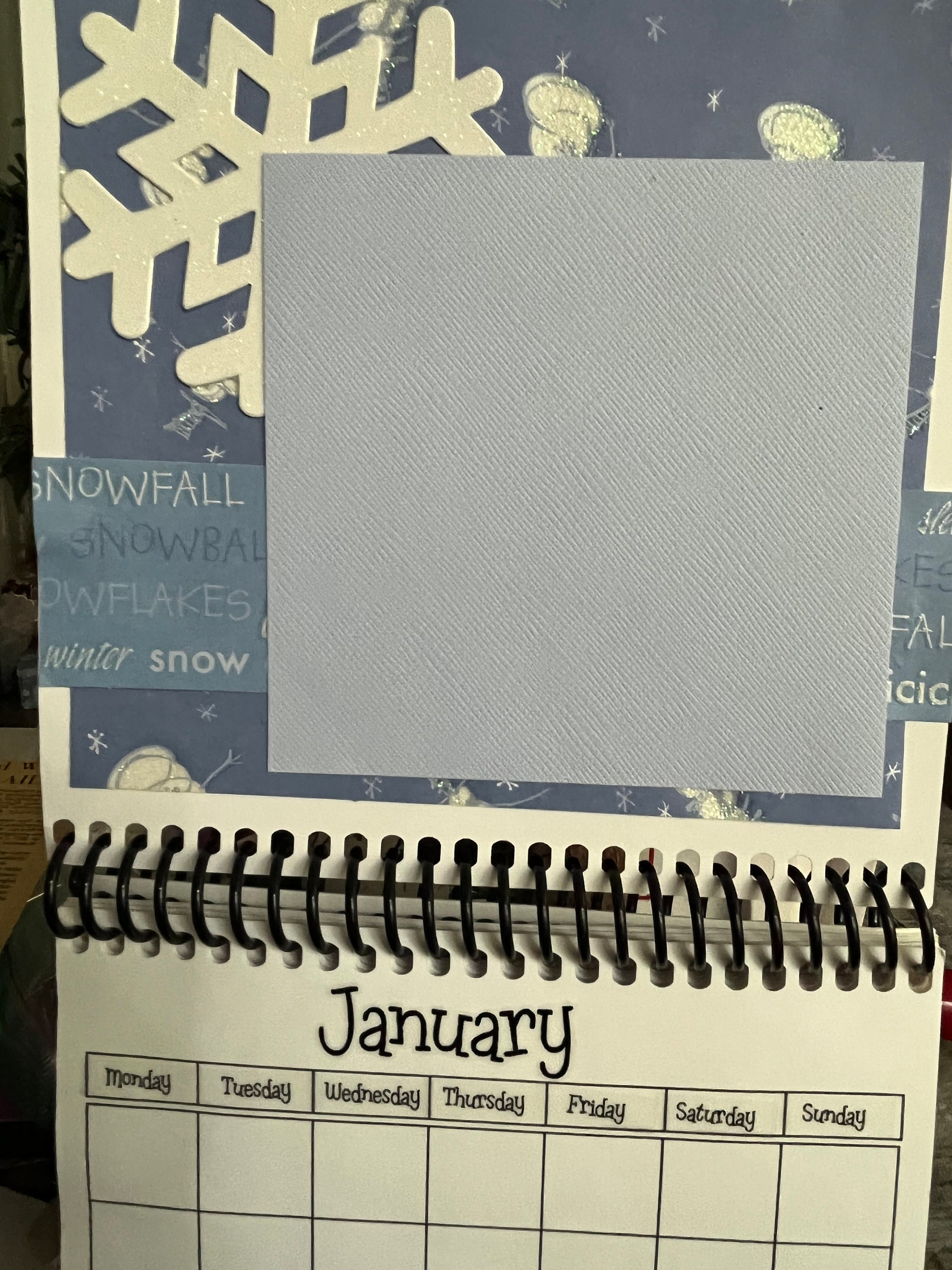 Blank Calendar DIY Kit 6x6 Size Seasonal Patterned Paper - Etsy