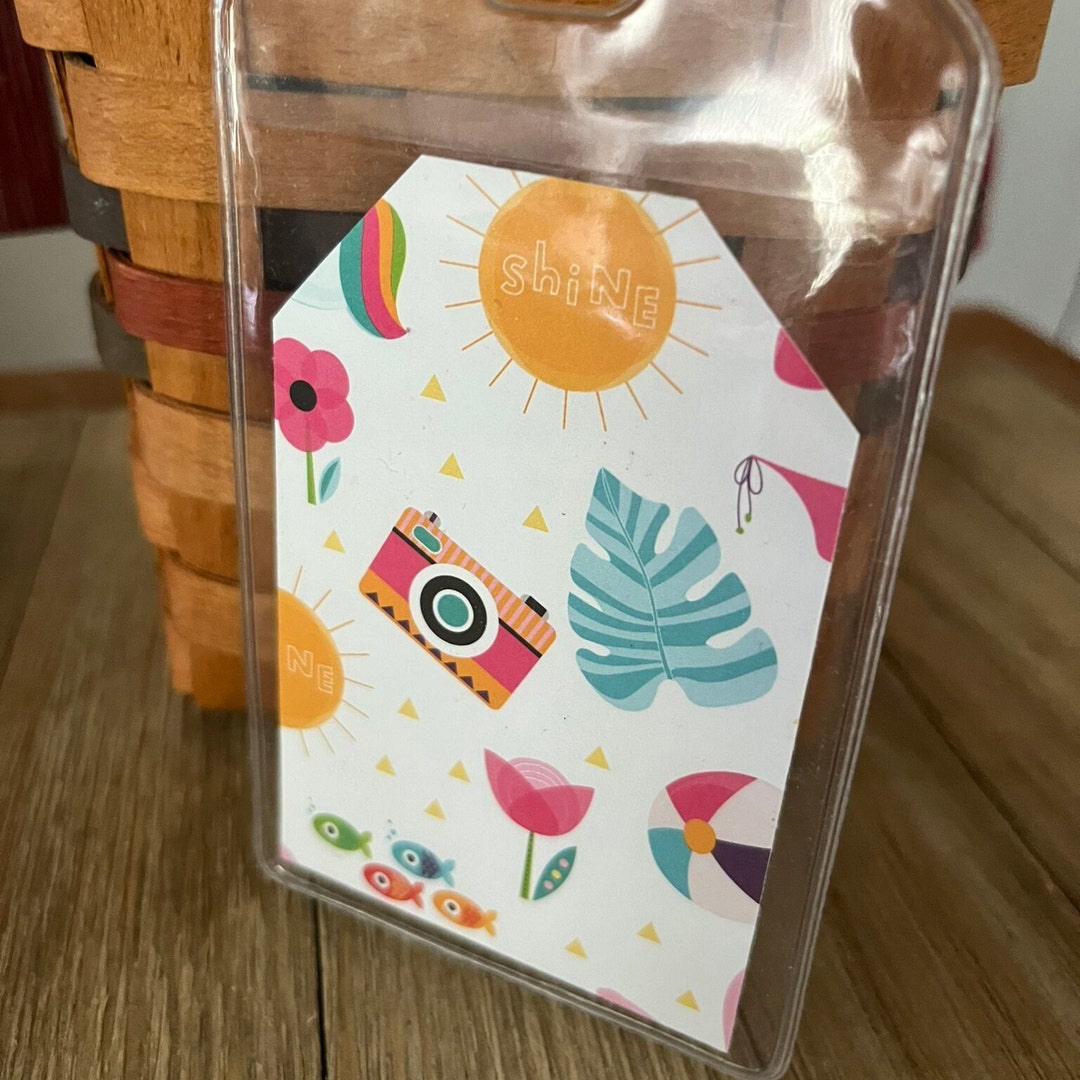 Clear Vinyl Tag Holder for Bags, Backpacks Clear Customized Tag, Key ...