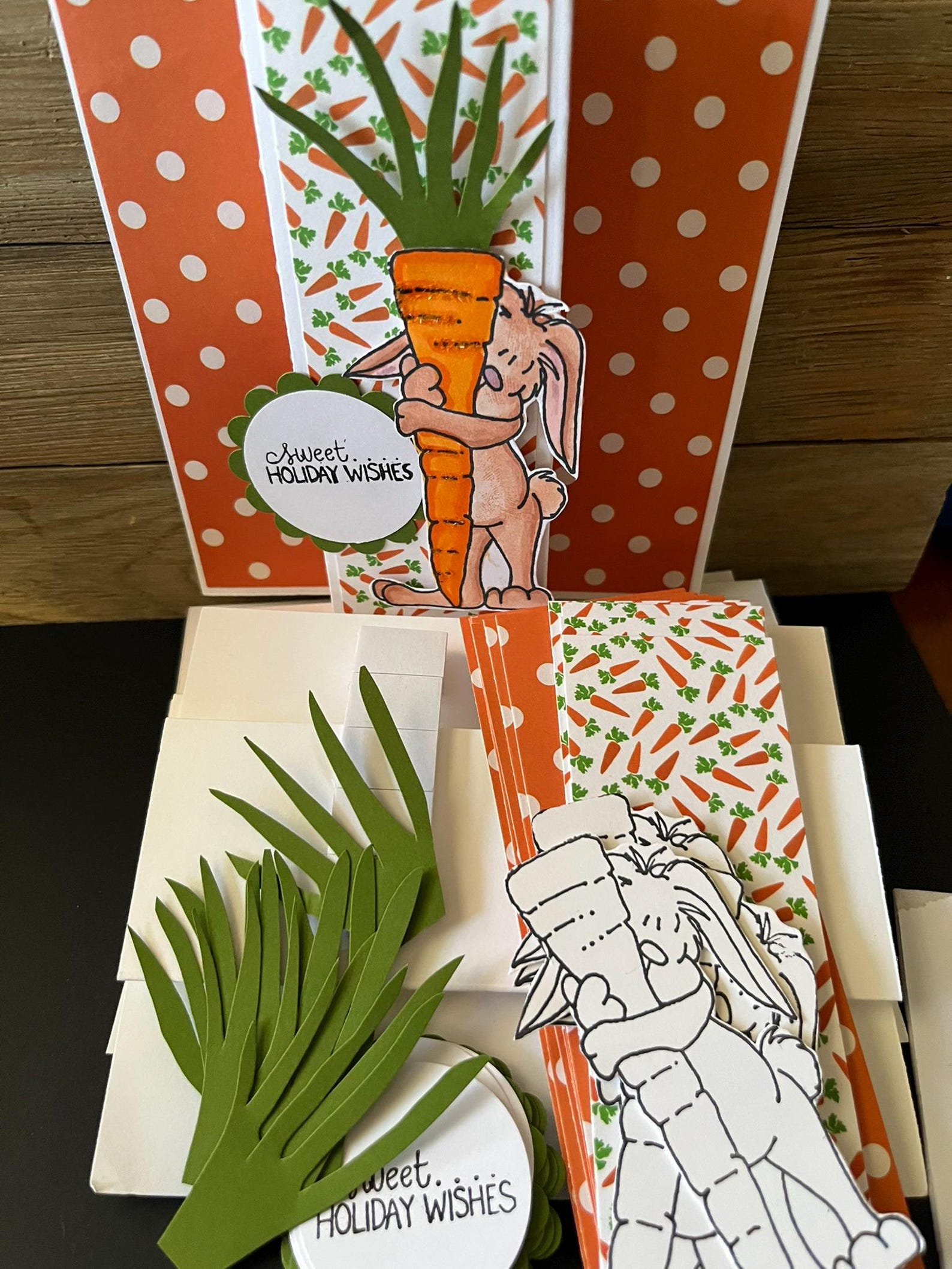Easter DIY Card Kit, Big Carrot and Bunny DIY Handmade, Easy to ...