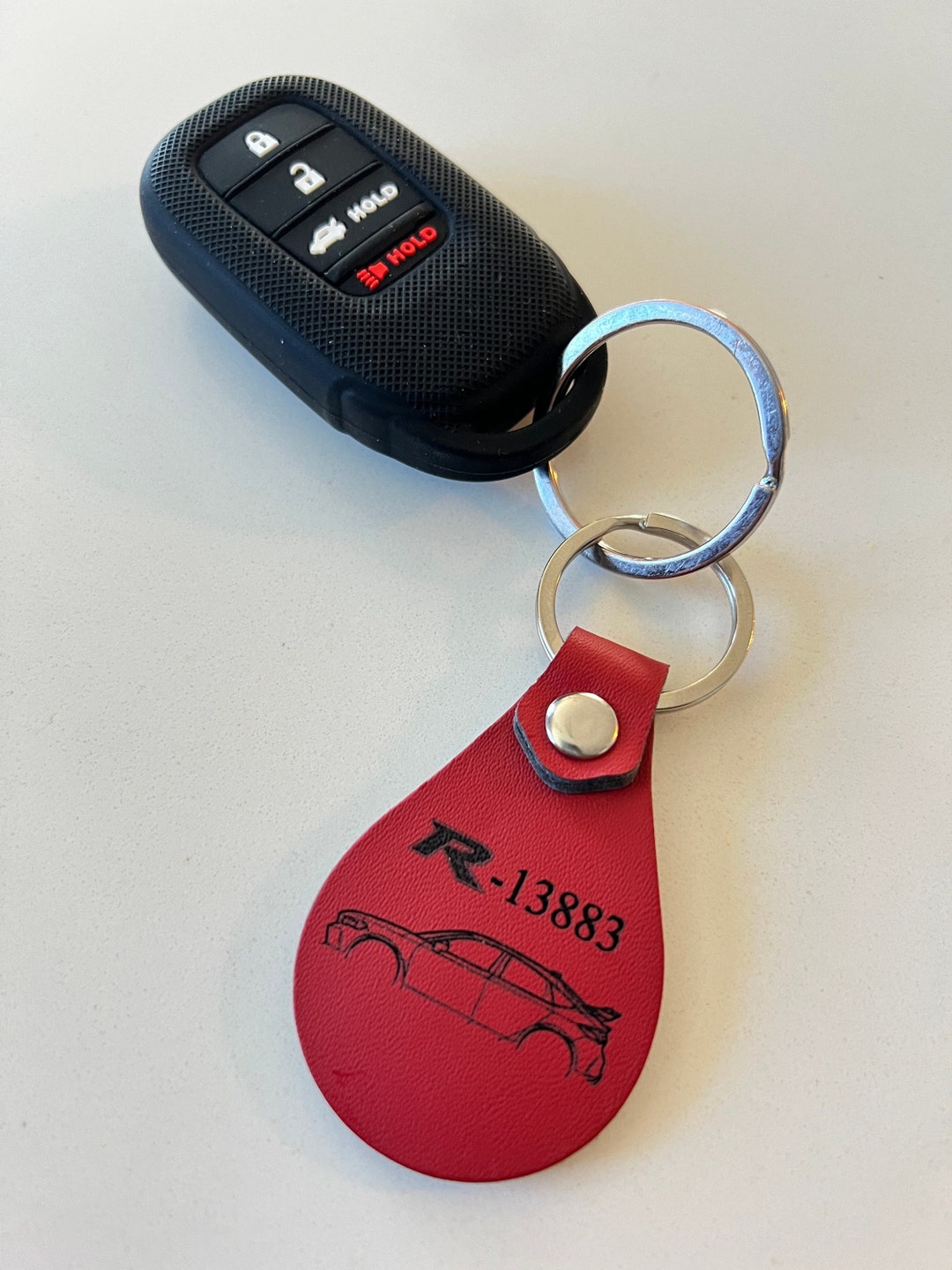 Honda Civic Type R Keychain, Custom Keychain, Type R, Key Chain ...