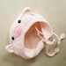 Adorable Crochet Pig Hat for Pets-customizable Handmade Piggy Costume ...
