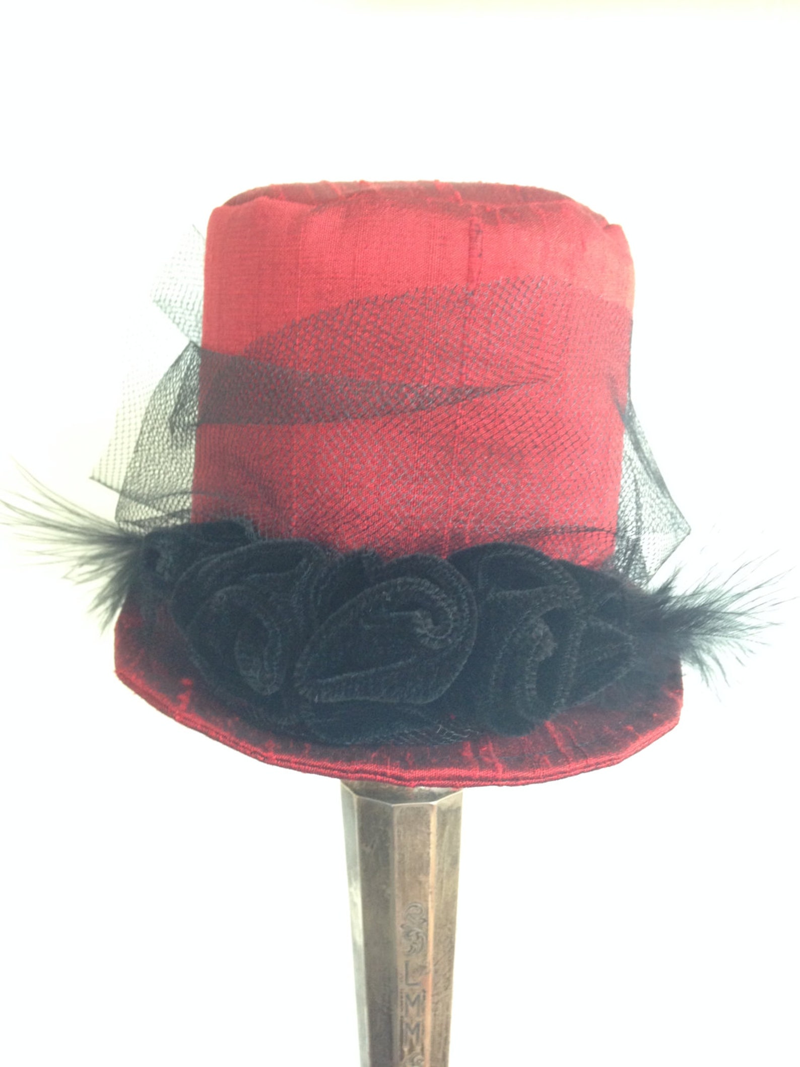 Elegant Red Mini Top Hat Mad Hatter Mini Hat Steampunk | Etsy