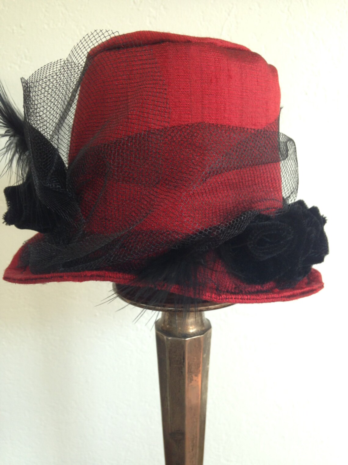 Elegant Red Mini Top Hat Mad Hatter Mini Hat Steampunk - Etsy