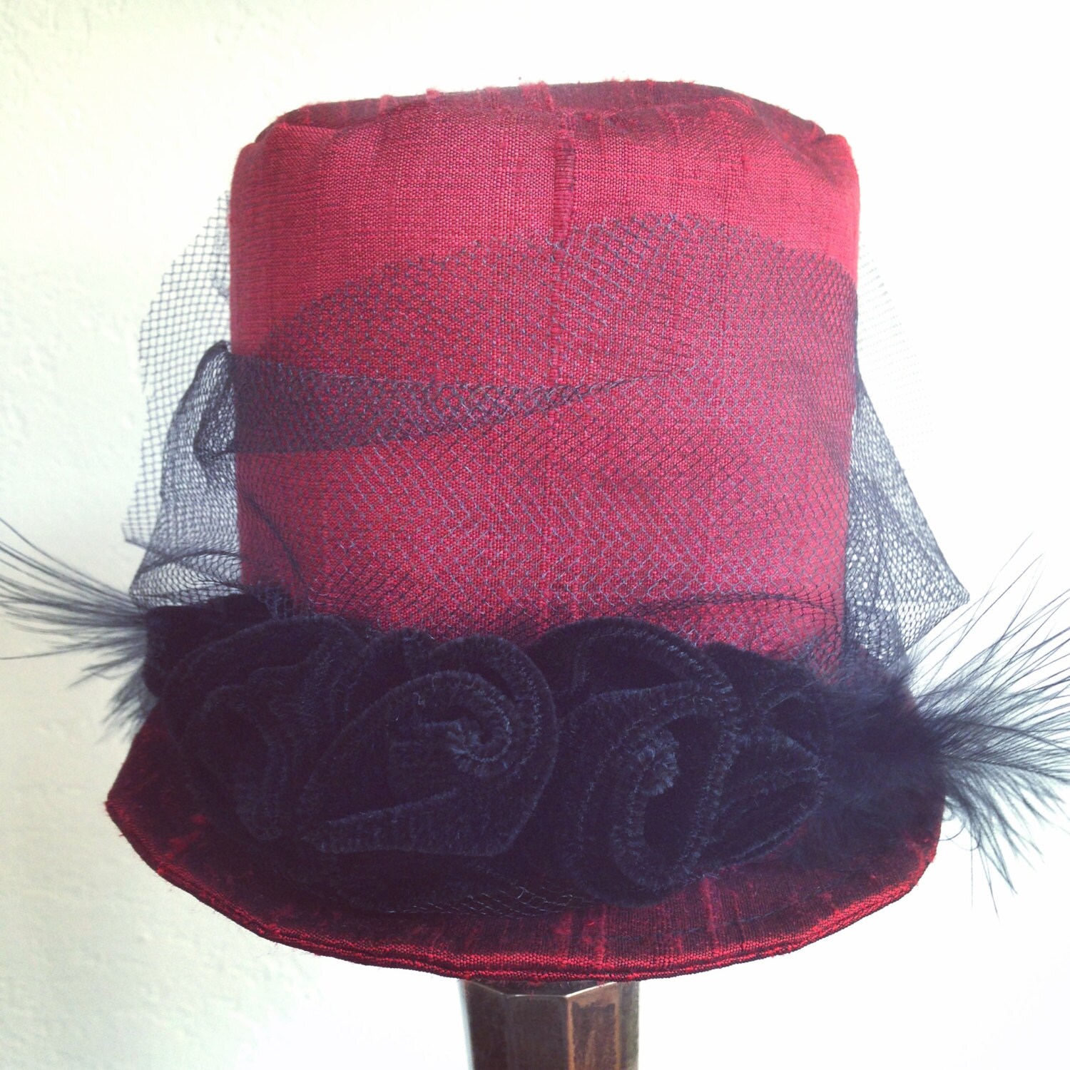 Elegant Red Mini Top Hat Mad Hatter Mini Hat Steampunk | Etsy