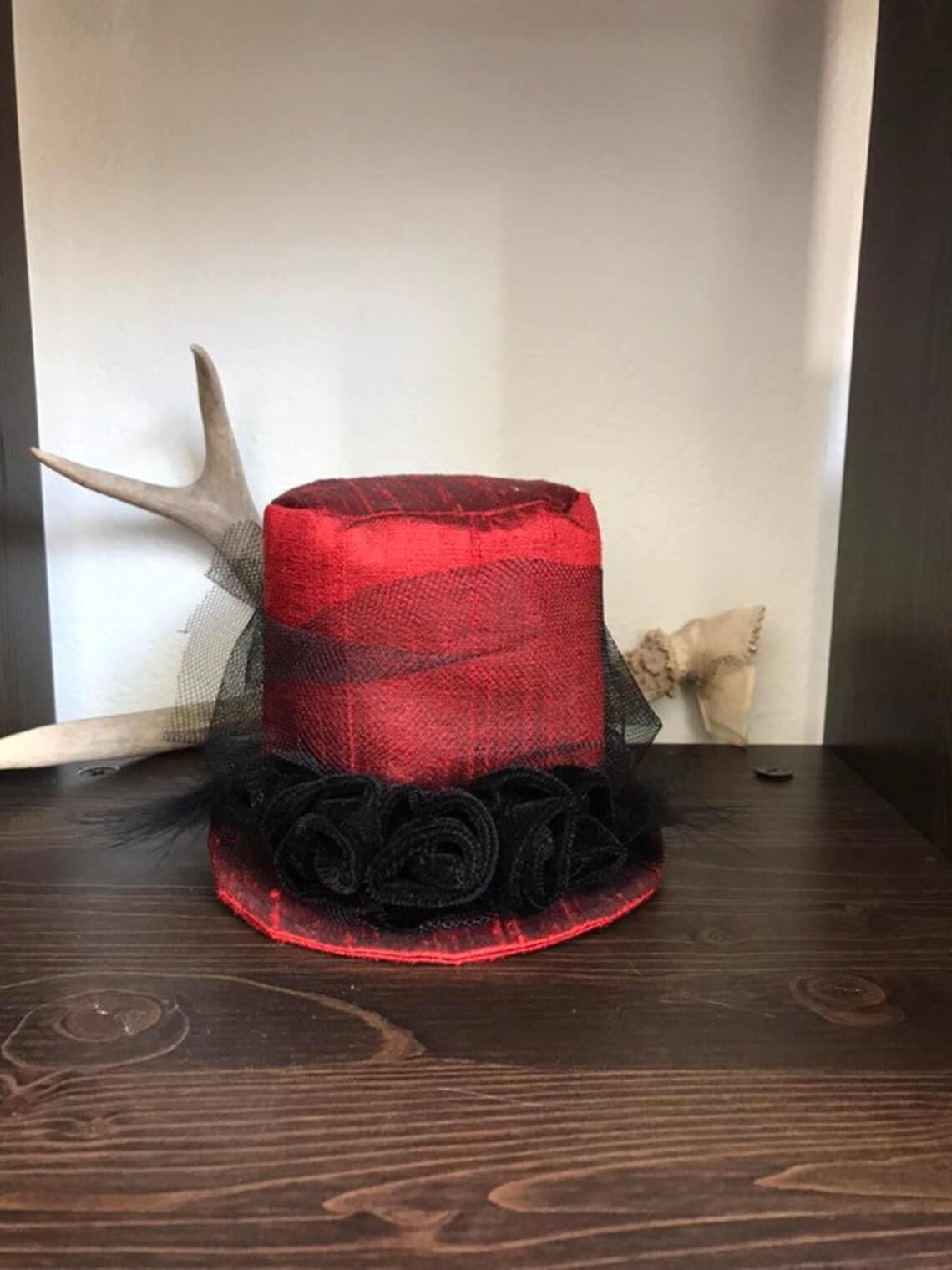 Elegant Red Mini Top Hat Mad Hatter Mini Hat Steampunk - Etsy