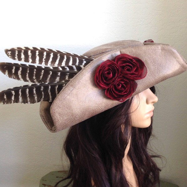 Leather Renaissance Hat Women - Etsy
