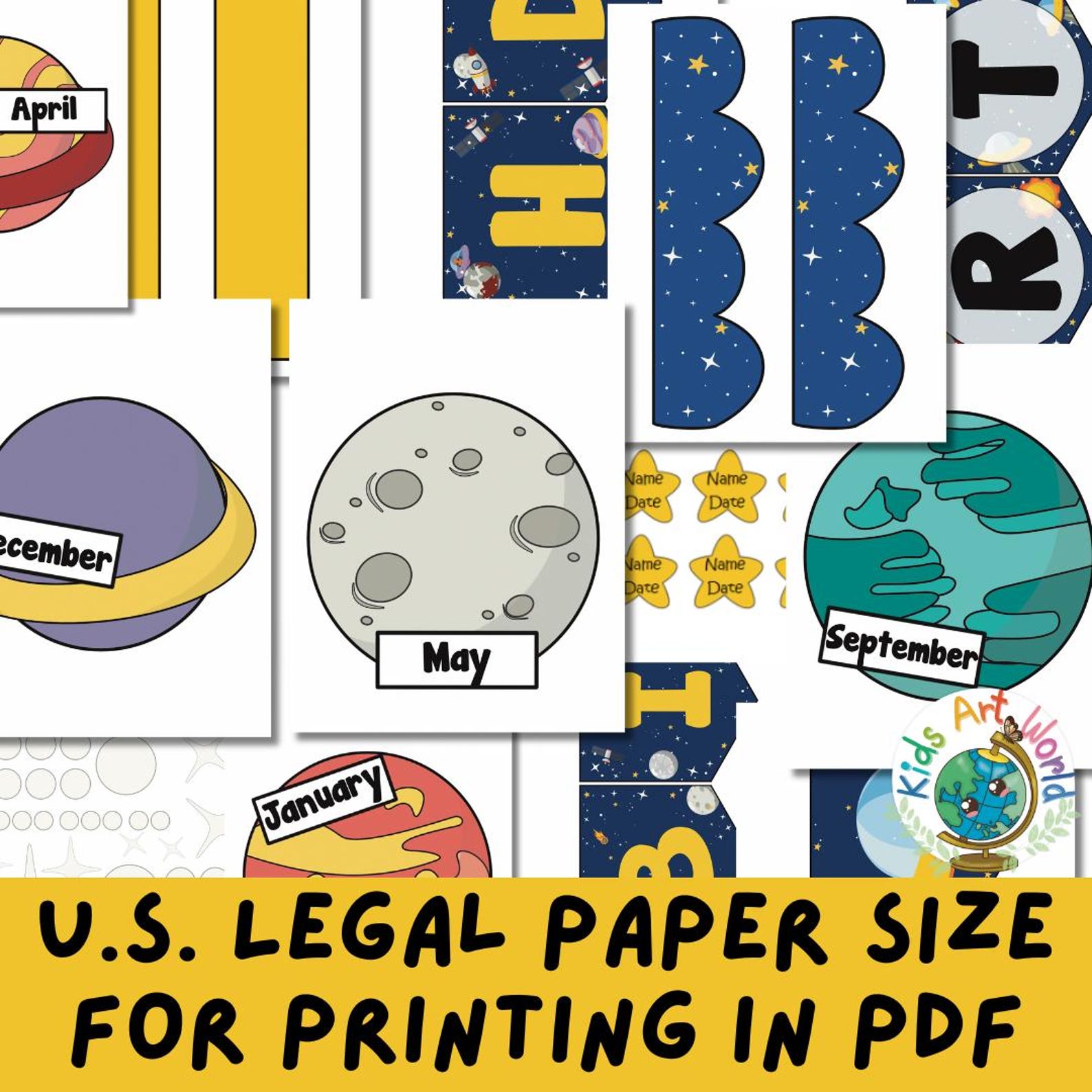 Outer Space Theme Birthday Display Bulletin Board | Classroom ...