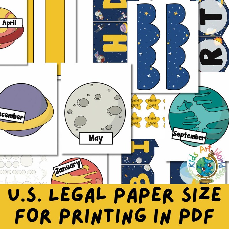 Outer Space Theme Birthday Display Bulletin Board | Classroom ...