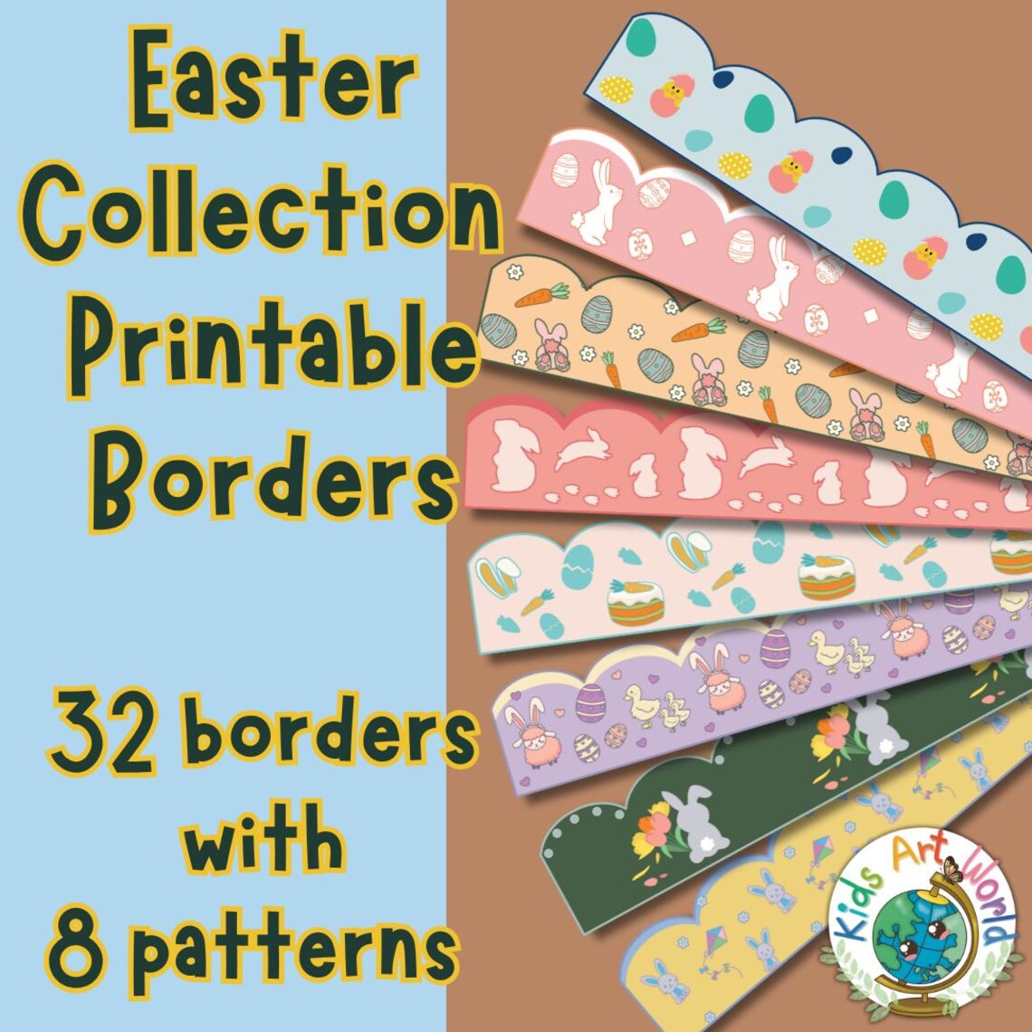 Easter Bunny Bulletin Board Borders | Spring Season Classroom Decor ...
