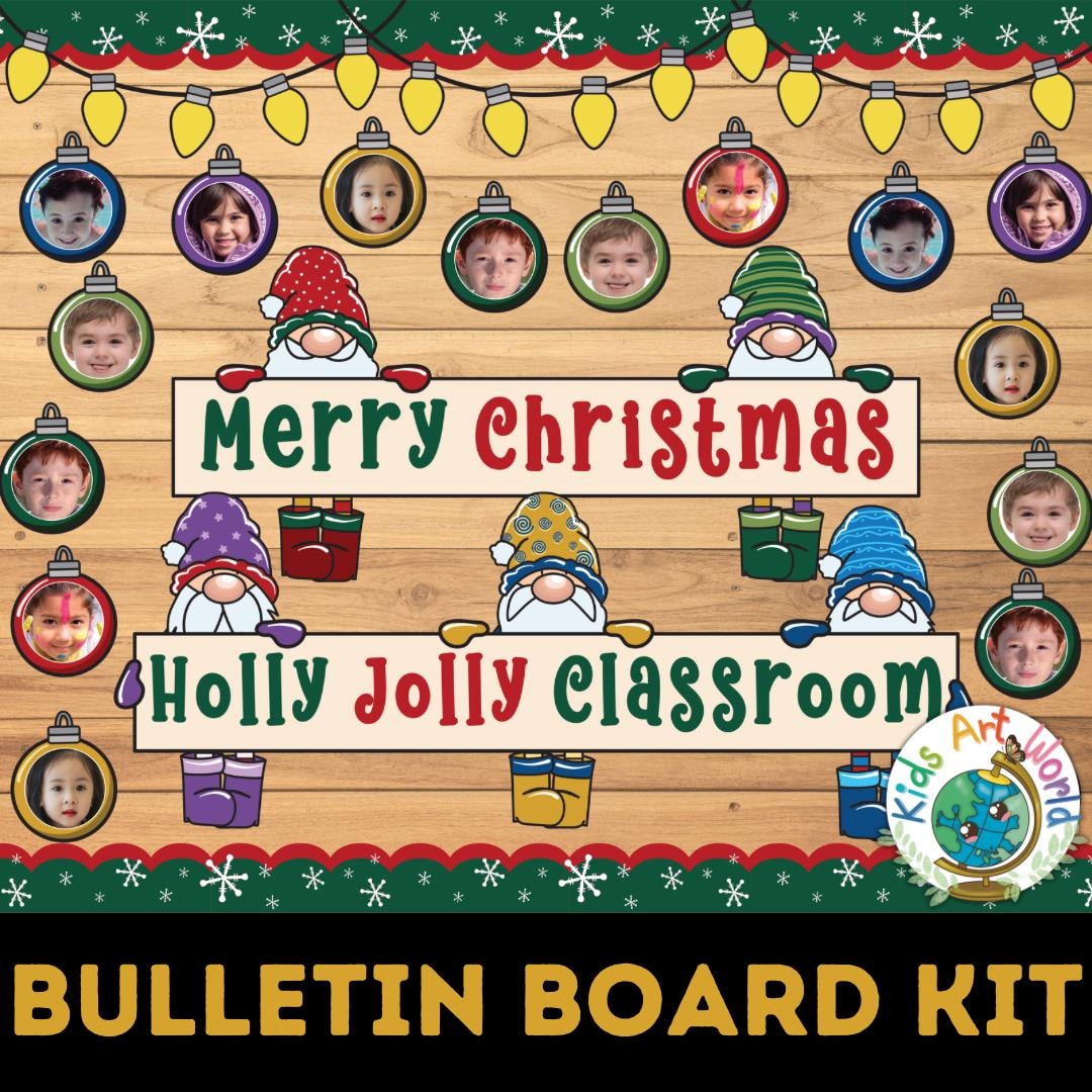 Gnome Christmas Ornaments Bulletin Board L Classroom Members Photo ...