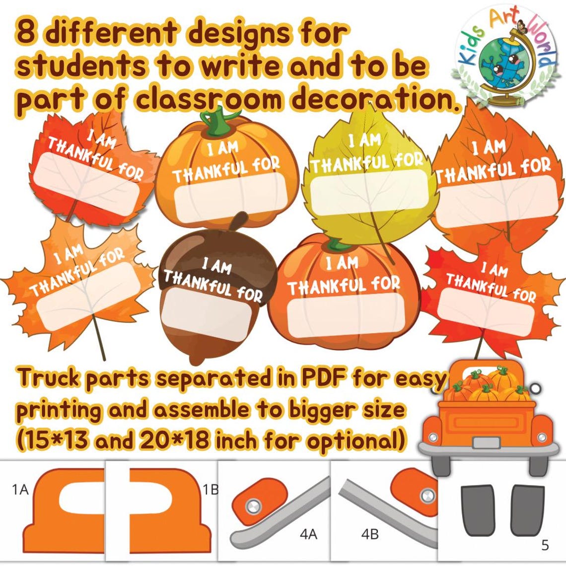 Thanksgiving Bulletin Board | Writing Interactive Board | Fall Autumn ...