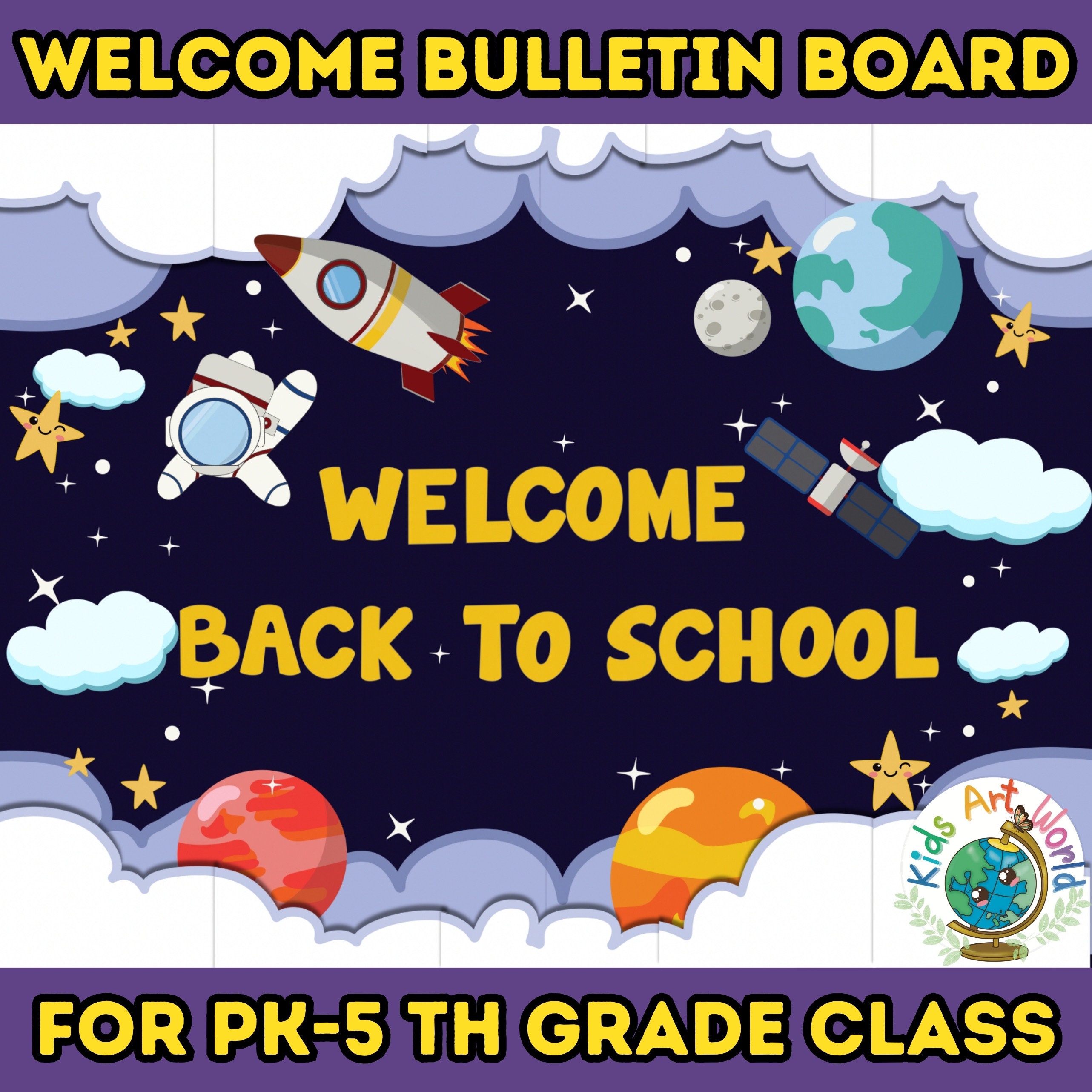 Outer Space Theme Bulletin Board | Back to School Board | Bulletin ...