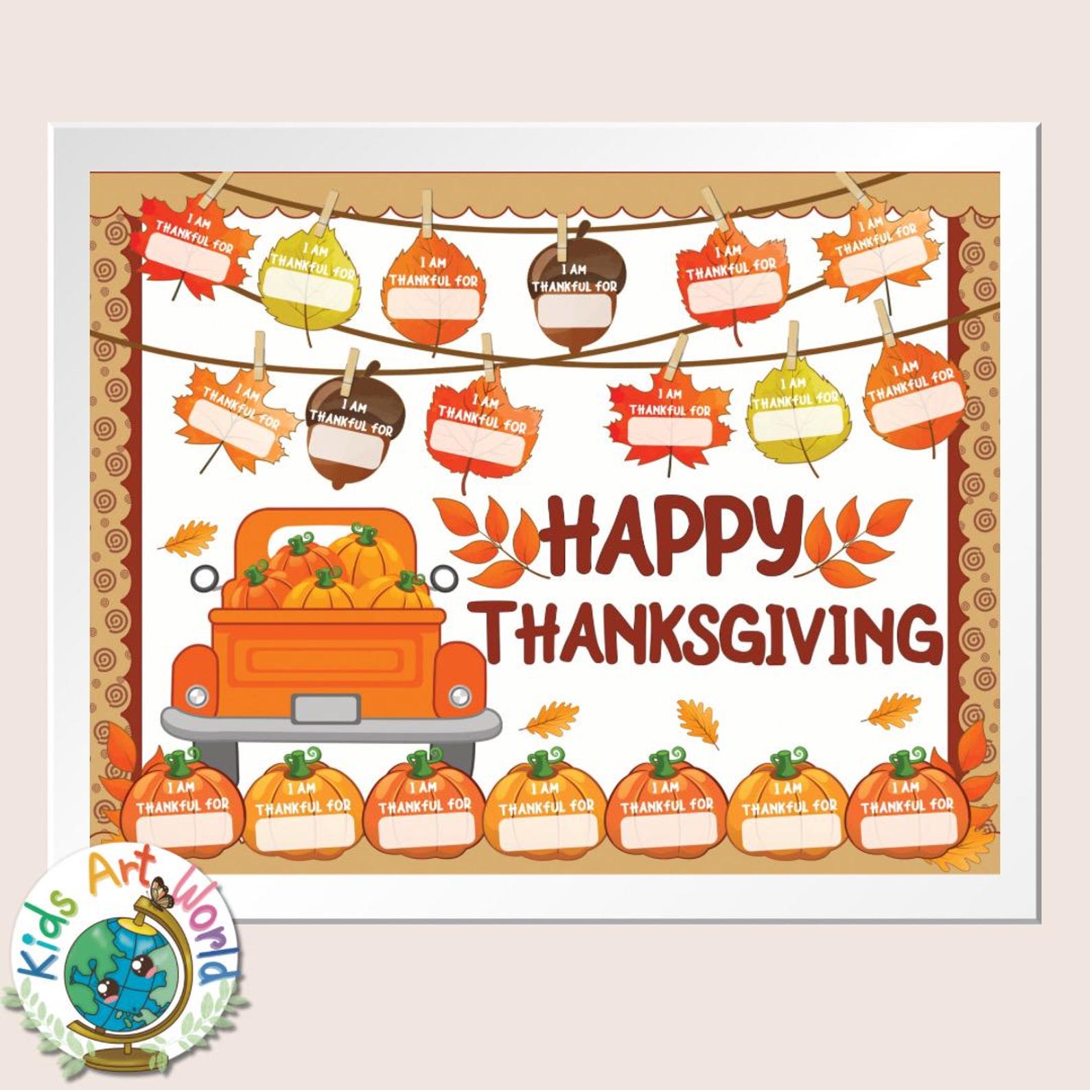 Thanksgiving Bulletin Board | Writing Interactive Board | Fall Autumn ...