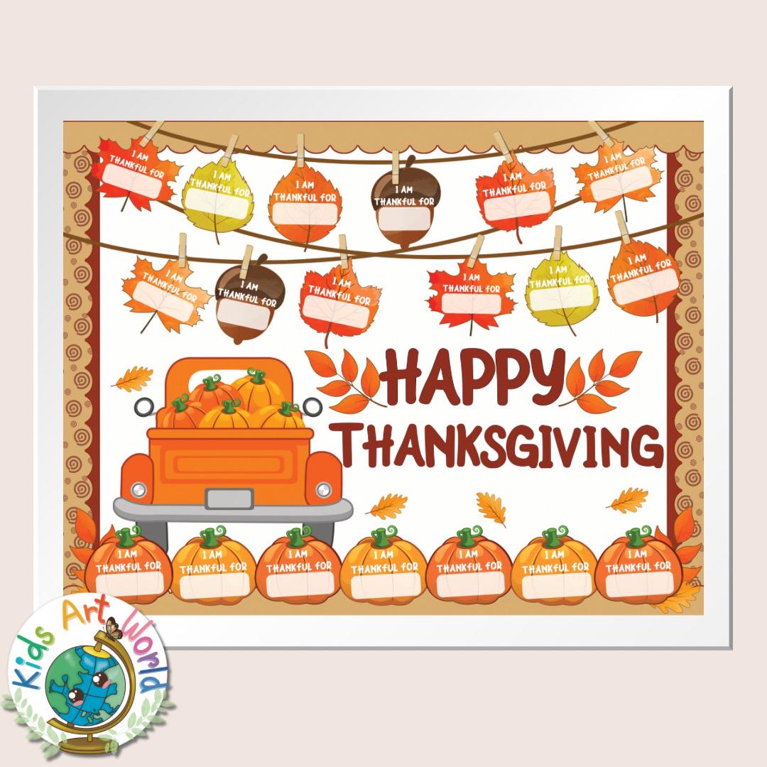 Thanksgiving Bulletin Board | Writing Interactive Board | Fall Autumn ...